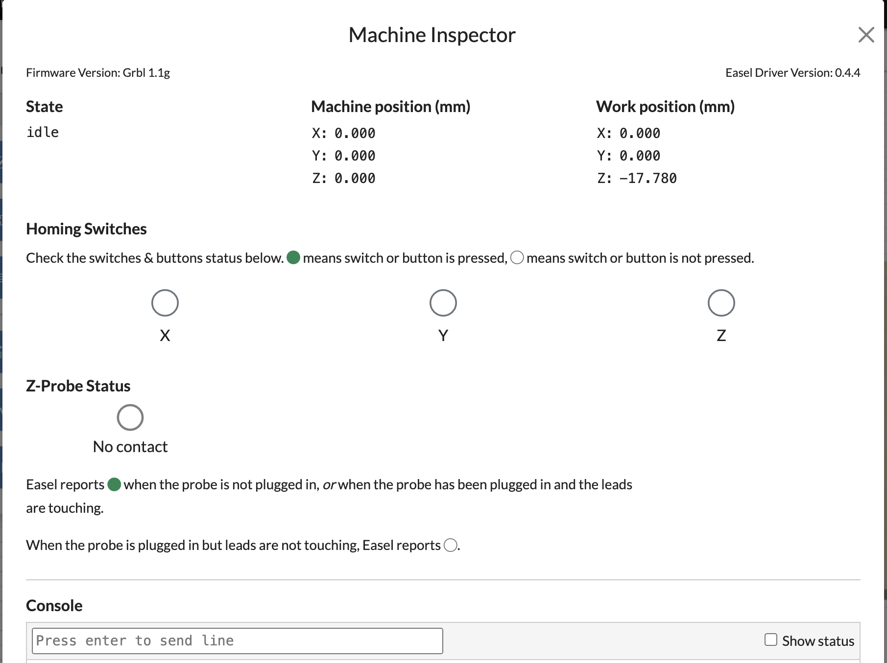 How to Check your Homing Switch Status – Easel Support Center